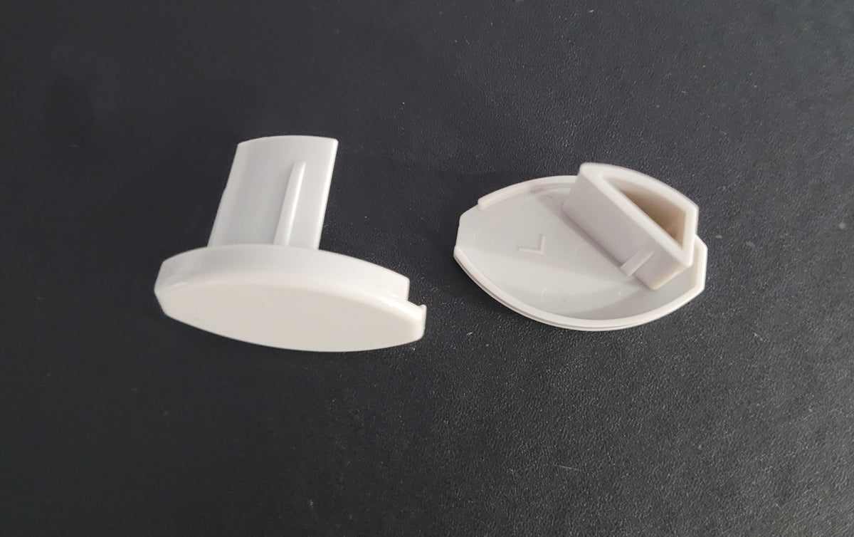 ROLLER BLIND BOTTOM RAIL END CAPS OVAL SHAPE - Blinds In Style